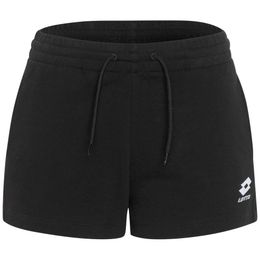 Sweatshorts Lotto, Damen, Gr. L (40), Normalgr&ouml;&szlig;en, schwarz (caviar), 80% Baumwolle, 20% Polyester, unifarben, regular fit kurz, Hosen Sweatshorts, - mit praktischem Kordelzug