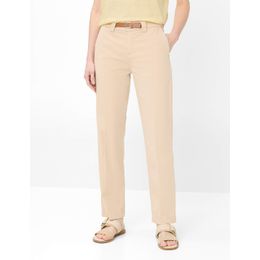 Brax Damen Flatfronthose Style MADISON ALMOND, Beige, Gr. 40K
