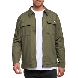 Langarmhemd INDICODE "INMelaton Shirt", Herren, Gr. M, N-Gr, army, Web, Obermaterial: 100% Baumwolle, unifarben, regular fit, Hemden