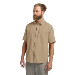 Funktionshemd Jack Wolfskin "SIERRA CANYON SS SHIRT M", Herren, Gr. L (52), Normalgr&ouml;&szlig;en, hazelwood, Obermaterial: 100% POLYAMID; Futter: 100% POLYESTER, Hemden