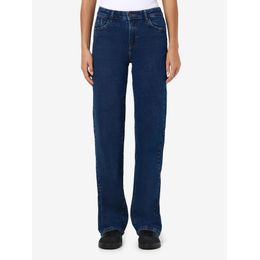 Weite Jeans Noisy may "NMYOLANDA NW WIDE JEANS AZ365DB FWD NOOS", Damen, Gr. 25, L&auml;nge 30, blau (dunkelblau denim), Denim/Jeans, Obermaterial: 99% Baumwolle, 1% Elasthan, unifarben, Jeans