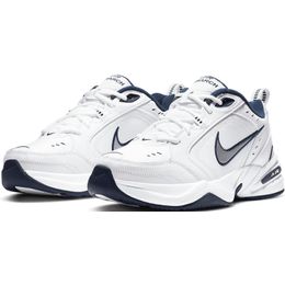 Sneaker Nike "Nike AIR MONARCH IV", Herren, Gr. 43, wei&szlig; (wei&szlig;, metallic, silber), Leder, Synthetik, Textil, Schuhe Sneaker, Topseller