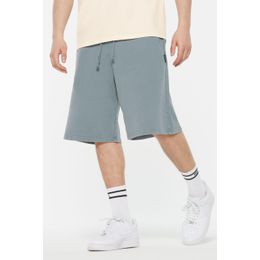 Bermudas Harlem Soul, Herren, Gr. M, Normalgr&ouml;&szlig;en, blau (fog blau), Sweatware, Material: 100% Baumwolle, unifarben, relaxed fit knielang, Hosen Bermudas, mit Elastikbund und Kordel