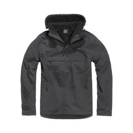 Anorak Brandit "Brandit Herren Fleece Pull Over Windbreaker", Herren, Gr. 5XL, schwarz, 100% Polyester, mehrfarbig, normal, ohne Ausschnitt, Jacken
