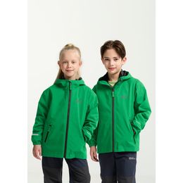 3-in-1-Funktionsjacke Jack Wolfskin "HYBRID 3IN1 JACKET K", Kinder, Gr. 164, mysticgr&uuml;n, Obermaterial: 100% Polyester. Futter: 100% Polyester. Innenjacke: 100% Polyester. F&uuml;llung: 100% Polyester. Futter: 100% Polyester, Jacken