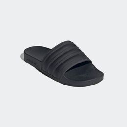 Badesandale adidas originals "ADILETTE BADESCHLAPPEN", Herren, Gr. 42, schwarz (carbon, core schwarz, carbon), Textil, Schuhe, Badelatschen