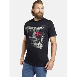 T-Shirt Jan Vanderstorm "T-Shirt S&Ouml;LVE", Herren, Gr. L, blau (dunkelblau), Obermaterial: 100% Baumwolle CO., Shirts T-Shirt