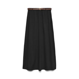 V&eacute;ro Moda Maxirock VERO MODA "VMLUNA ANKLE SKIRT JRS NOOS", Damen, Gr. XS, schwarz, Jersey, Obermaterial: 50% Baumwolle, 50% Polyester, unifarben, kn&ouml;chellang, R&ouml;cke Maxirock, Baumwollmischung, ankle lenght