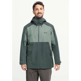 Outdoorjacke Jack Wolfskin "WILDBOUND 2L JKT M", Herren, Gr. L (52), gr&uuml;nzinnia, Obermaterial: 100% POLYESTER; Futter: 100% POLYESTER, Jacken Outdoorjacke