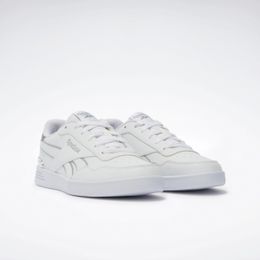 Sneaker Reebok CLASSIC "REEBOK COURT ADVANCE CLIP", Damen, Gr. 38,5, wei&szlig; (ftwrwei&szlig;, grau1, chrome), Synthetik, Textil, Schuhe Sneaker