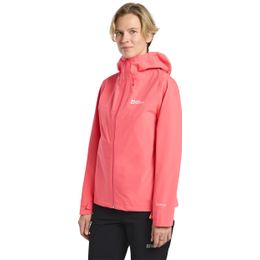 Funktionsjacke Jack Wolfskin "HIGHEST PEAK 3L JKT W", Damen, Gr. XL (46), sunset, coral, Obermaterial: 100% Polyester; Futter: 100% Polyester, Jacken Funktionsjacke