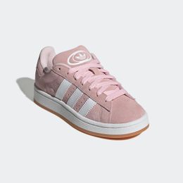 Sneaker adidas originals "CAMPUS 00S", M&auml;dchen, Gr. 38, wei&szlig; (clear pink, cloud wei&szlig;, gum 2), Leder, Synthetik, Schuhe Sneaker, f&uuml;r Kinder und Jugendliche, mit Gummilaufsohle, mit Schn&uuml;rung
