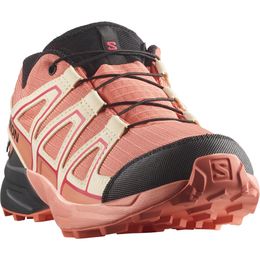 Wanderschuh Salomon "SPEEDCROSS WP J", Kinder, Gr. 34, emberglow, tender peach, fusion coral, Synthetik, Textil, Schuhe Wanderschuh, wasserdicht