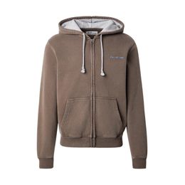 Hollister Zip-Up Hoodie male Brown size XXL