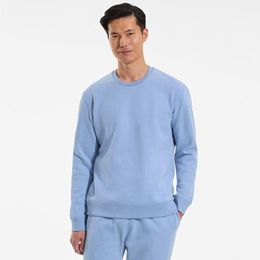 LANDS' END Rundhals-Sweatshirt SERIOUS SWEATS, Herren,  Blau, Baumwoll-Mischung/Polyester-Mischung, by Lands' End