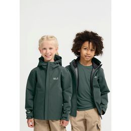 Outdoorjacke Jack Wolfskin "HAZE 2L JKT K", Kinder, Gr. 152, sagopalm, Obermaterial: 100% POLYESTER; Futter: 100% POLYESTER, Jacken Outdoorjacke