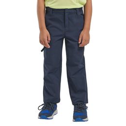 Outdoorhose Jack Wolfskin "TURBULENCE PANTS K", M&auml;dchen, Gr. 128, Normalgr&ouml;&szlig;en, midnightsky, Obermaterial: 100% Polyester; Futter: 100% Polyester, Hosen Outdoorhose