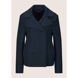 Madeleine Mode Kurzjacke MADELEINE "Caban Elegante Caban-Jacke mit Taschen", Damen, Gr. 34, blau (marine), Obermaterial: 60% Wolle WO. 40% Polyester PES., Jacken Kurzjacke