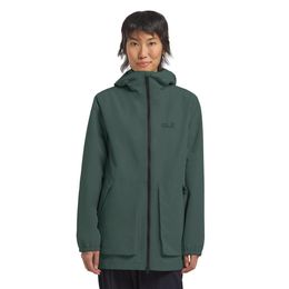 Funktionsparka Jack Wolfskin "TERRAVIEW 2L PARKA W", Damen, Gr. L (42/44), sagopalm, Obermaterial: 100% POLYESTER; Futter: 100% POLYESTER, Jacken