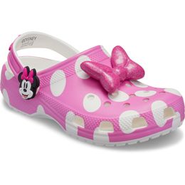 Clog Crocs "Minnie Mouse", Kinder, Gr. 34, multi, Croslite&trade;, kontrastfarbene Details, Schuhe Clog, Hausschuh, Sommerschuh, Badeschuh mit schwenkbarem Fersenriemen