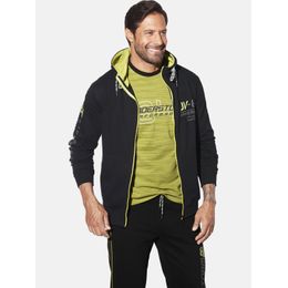 Kapuzensweatjacke Jan Vanderstorm "Sweatjacke SIGSTAD", Herren, Gr. 3XL, schwarz, Obermaterial: 100% Baumwolle CO., Sweatjacken