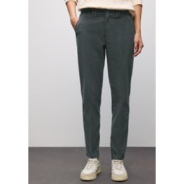 Chinohose Street One "Velvet", Damen, Gr. 42, L&auml;nge 30, balsam gr&uuml;n, Web, Obermaterial: 98% Baumwolle, 2% Elasthan. Futter: 100% Polyester, unifarben, regular fit lang, Hosen Chinohose, mit Taschen