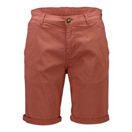Chinoshorts LINDBERGH "Chino-Shorts Relaxed Fit, Relaxed Loose Fit", Herren, Gr. L, dk coral, Obermaterial: 98% Baumwolle, 2% Elasthan, relaxed fit, Hosen Chinoshorts