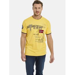 T-Shirt Jan Vanderstorm "T-Shirt S&Ouml;LVE", Herren, Gr. L, gelb, Shirts T-Shirt