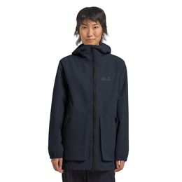 Funktionsparka Jack Wolfskin "TERRAVIEW 2L PARKA W", Damen, Gr. L (42/44), schwarznavy, Obermaterial: 100% POLYESTER. Futter: 100% POLYESTER, Jacken