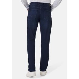 5-Pocket-Hose Stooker Men "Men Frisco Colour Straight Fit Jeans", Herren, Gr. 31, L&auml;nge 32, blau (mid blau used), Twill, 84% Baumwolle, 14% Polyester, 2% Elasthan, gerade lang, Hosen 5-Pocket-Hose, Straight Fit Casual Clean Wash Twill Coloured Comfort Flex f&uuml;r Herren