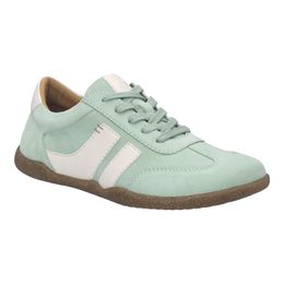Sneaker Josef Seibel "Cassandra 11", Damen, Gr. 39, mintgr&uuml;n kombiniert, Veloursleder, kontrastfarbene Details, Schuhe Sneaker, Halbschuh, Komfortschuh, Schn&uuml;rschuh mit Lederinnensohle, G-Weite