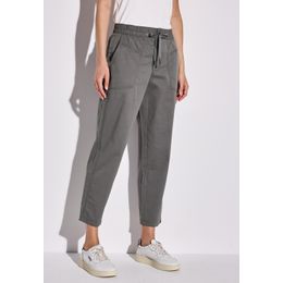 Cargohose Street One, Damen, Gr. 42, L&auml;nge 28, grau (overcast grau), Web, 98% Baumwolle, 2% Elasthan, unifarben, loose fit kn&ouml;chelfrei, Hosen Cargohose, Middle Waist