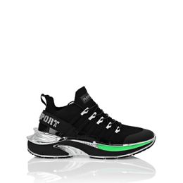 Sneaker Plein Sport "Chrome Surfer", Damen, Gr. 37, Normalschaft, gr&uuml;n (0227, schwarz, gr&uuml;nfluo), Schuhe Sneaker