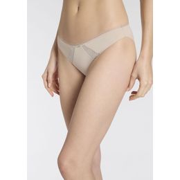 Slip BOSS "BRIEF B.PURE", Damen, Gr. L, light beige 270, Obermaterial: 75% Polyamid, 25% Elasthan, Unterhosen Slip, mit Spitzeneinsatz
