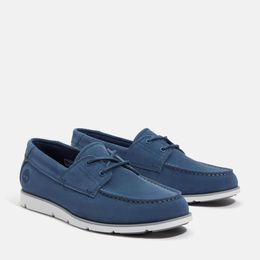 Sneaker Timberland "GRAFTON BAY LACE UP SHOE", Herren, Gr. 46, dk blu suede, Leder, Schuhe Sneaker