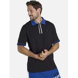 Poloshirt Jan Vanderstorm "Poloshirt ISFRIED", Herren, Gr. XXL, schwarz, Obermaterial: 100% Baumwolle CO., Shirts