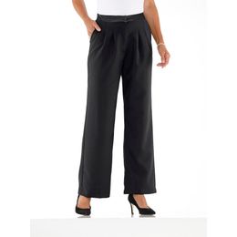 Marlene-Hose Classic Basics, Damen, Gr. 46, Normalgr&ouml;&szlig;en, schwarz, 100% Polyester, Satin:100% Polyester, unifarben, lang, Hosen