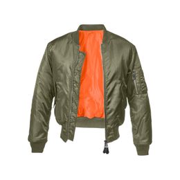 Anorak Brandit "Brandit Herren MA1 Bomber Jacket", Herren, Gr. 3XL, olive, 100% Polyamid, unifarben, normal, amerikanischer Ausschnitt, Jacken