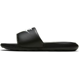 Badesandale Nike Sportswear "VICTORI ONE SLIDE", Damen, Gr. 36,5, schwarz-wei&szlig; (schwarz, wei&szlig;), Synthetik, kontrastfarbene Details, unifarben, Schuhe, Badelatschen