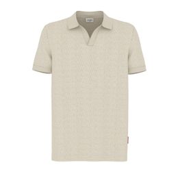 JOOP! Poloshirt JOOP JEANS "Pono", Herren, Gr. L, natural, Jersey, Obermaterial: 80% Baumwolle, 15% Polyester, 5% Elasthan, unifarben, normal, Rippb&uuml;ndchen, Shirts, mit Struktur