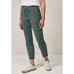 Jogger Pants Cecil, Damen, Gr. XXL, L&auml;nge 26, gr&uuml;n (schwarz balmy khaki), Web, 97% Baumwolle, 3% Elasthan, unifarben, comfort fit 7/8-L&auml;nge, Hosen, Middle Waist