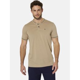 Poloshirt Babista "Doppelpack Poloshirt JORMAR", Herren, Gr. M, beige (beige dunkelblau), Obermaterial: 70% Baumwolle CO. 30% Polyester COOLMAX PES(Coolmax)., Shirts
