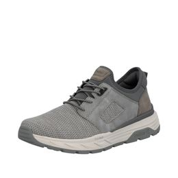 Slip-On Sneaker Rieker, Herren, Gr. 42, hellgrau, taupe, Lederimitat, Textil, Schuhe, Slipper, Schlupfschuh, Halbschuh, Freizeitsneaker mit Gummizug