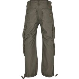 Cargohose Brandit "Brandit Herren Vintage Cargo Pants", Herren, Gr. 4XL, US-Gr&ouml;&szlig;en, olive, 100% Baumwolle, loose fit, Hosen Cargohose