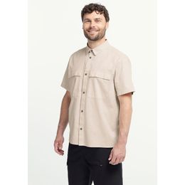 Outdoorhemd Jack Wolfskin "WILD NEP SHIRT M", Herren, Gr. XL (54/56), Normalgr&ouml;&szlig;en, oyster, Obermaterial: 97% BAUMWOLLE, 3% SONSTIGE FASERN, Hemden