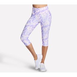Caprileggings Skechers "GOFLEX PRINTED HW CAPRI", Damen, Gr. XL (46/48), N-Gr, coastal breeze, Obermaterial: 88% Nylon, 12% Elasthan, Hosen, sportlicher Stil, f&uuml;r sportliche Aktivit&auml;ten, bequeme Passform