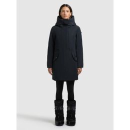 Kurzmantel Khujo "DIANCE", Damen, Gr. S, port blau, Canvas, 100% Polyester, unifarben, eingesetzt elastischer Bund mit Windstopper, M&auml;ntel Kurzmantel