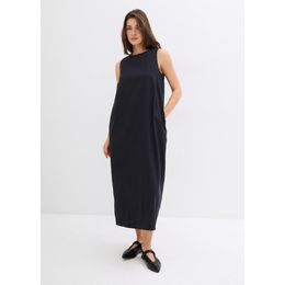 bonprix Maxikleid mit Eingriffstaschen aus Viskose-Mix, schwarz, Viskose