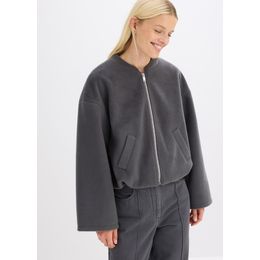bonprix Blouson mit Ballonsaum, grau