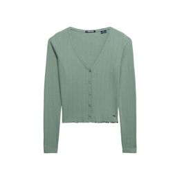 Superdry & Co Knit Cardigan 'Athletic Essential Pointelle' female Green size 34